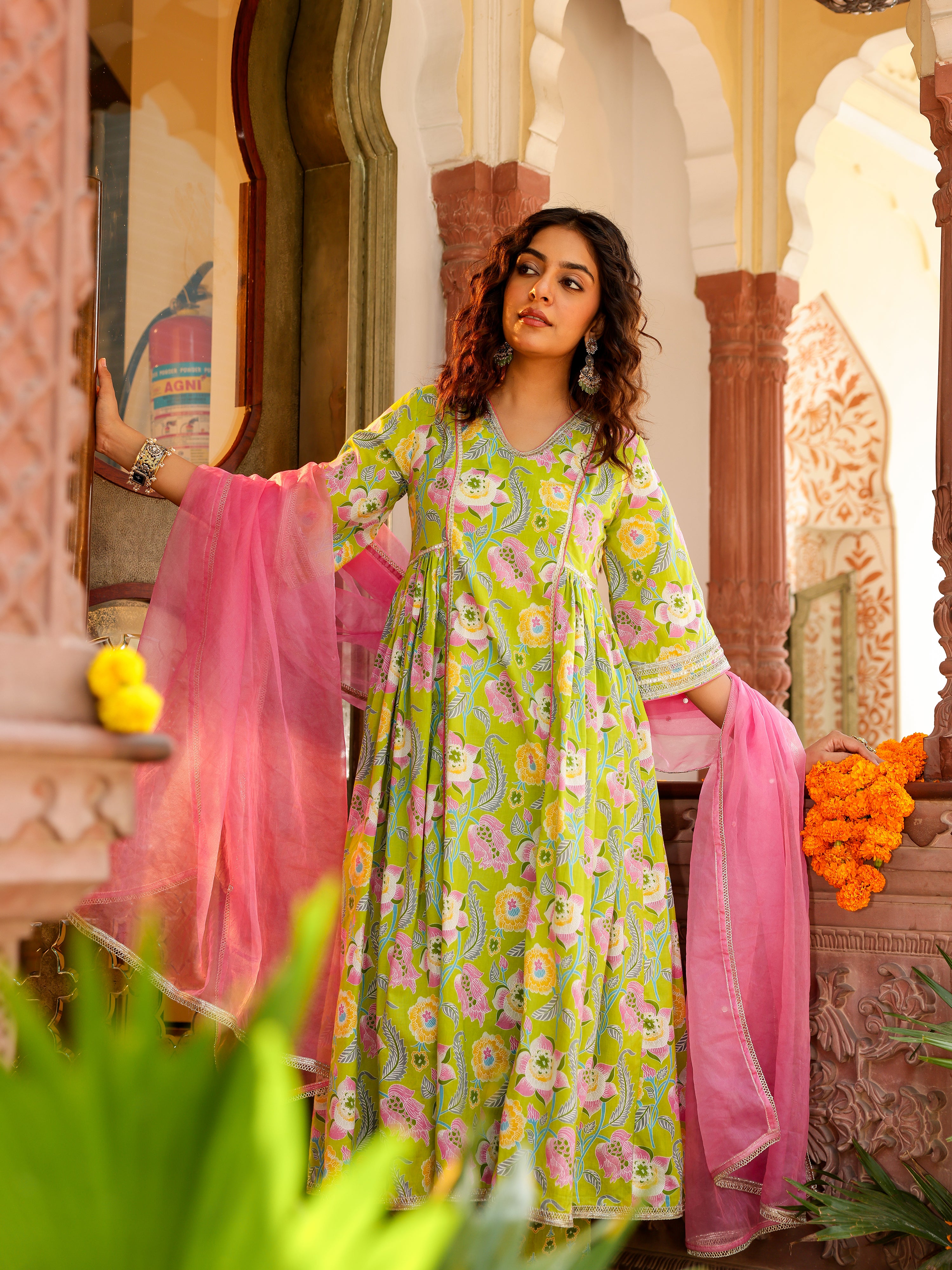 Ushika Handblock Cotton Suit Set – Paancho